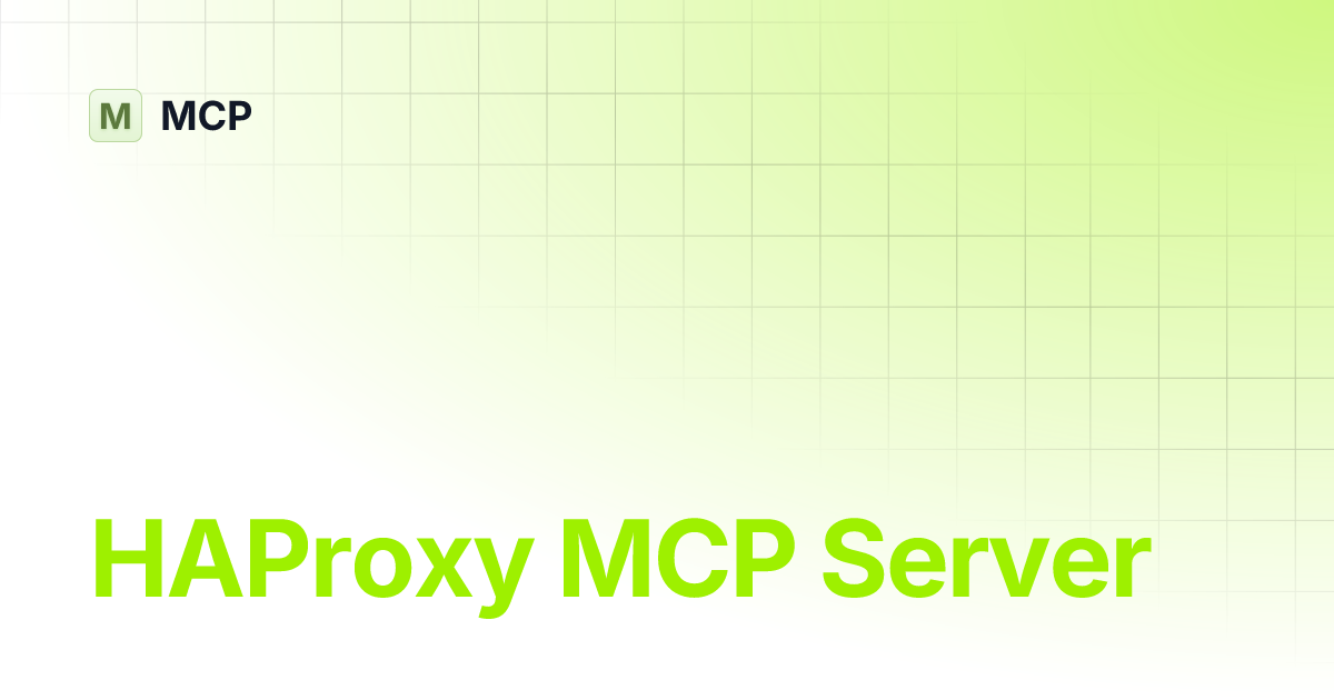 HAProxy MCP Server | MCP